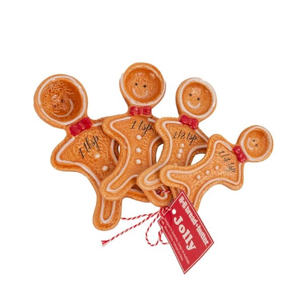 Bread and Butter Figurine Gingerbread Man Spoons 4 Pack Brown | Woolworths