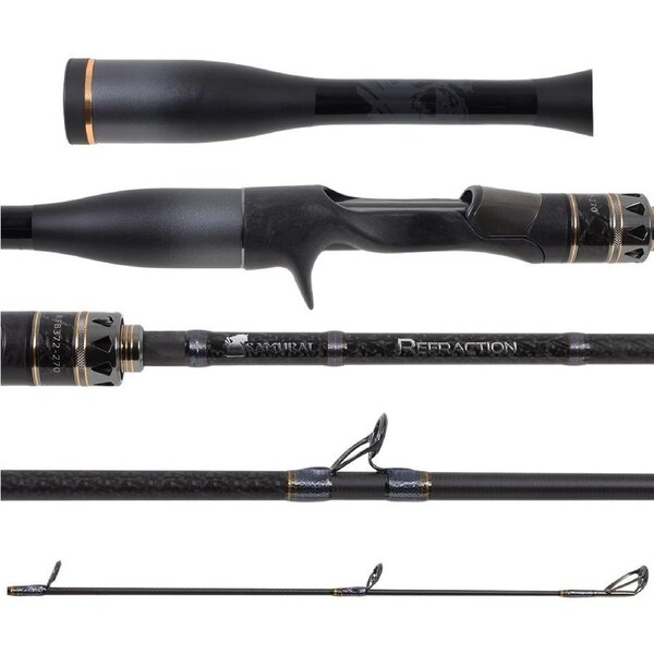 Samurai Refraction 372 Carbon Fishing Rod Bait Cast 6ft 3in 1.5 Piece ...