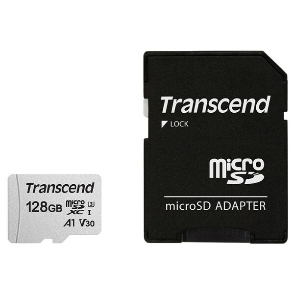 Transcend 300S 128GB A1 U3 V30 microSDXC with Adapter (TS128GUSD300S-A ...