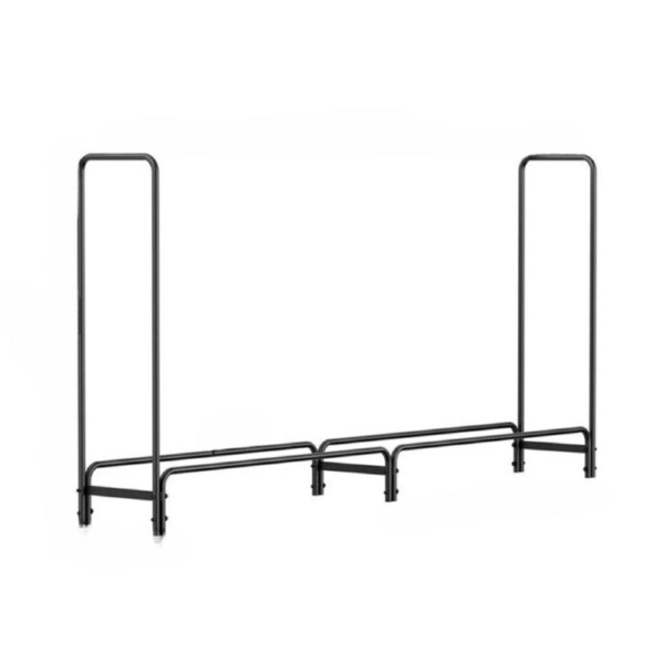 FIN 233cm Extra Long Heavy Duty Firewood Log Rack Metal Storage Holder ...