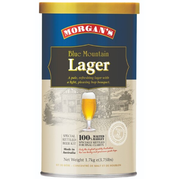Morgan's Premium Blue Mountain Lager 1.7kg Home Brew Beer Extract Tin ...