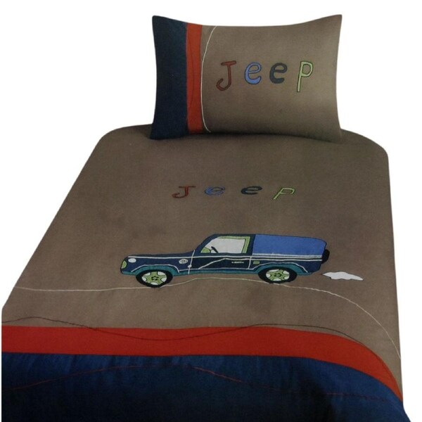Jeep Wrangler Embroidered Quilt Cover Set Single - Kids Bedroom ...