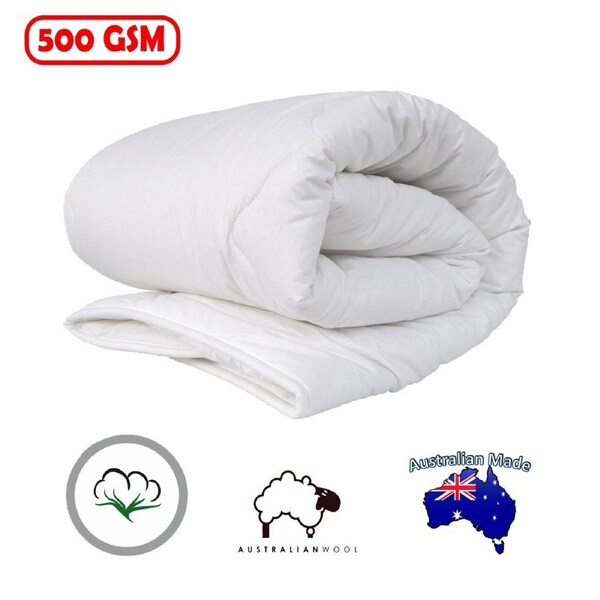 500GSM Australian Wool Quilt Cot Size | Woolworths
