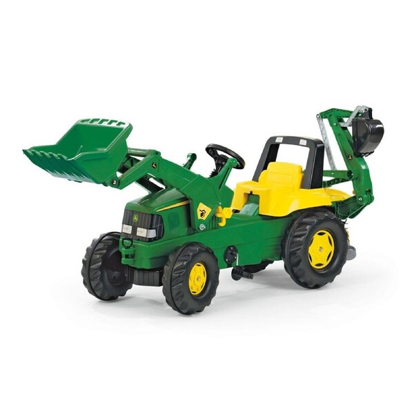 John Deere Rolly Junior JD Tractor with Loader & Excavator (Ages 3-8 ...