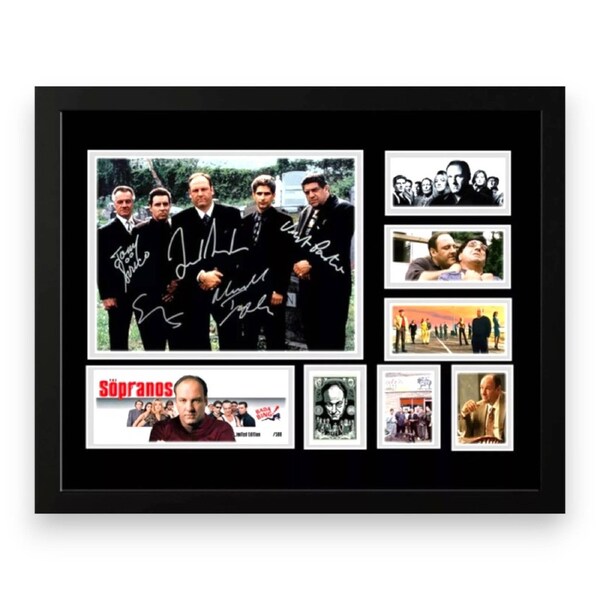 THE SOPRANOS Signed Limited Edition Photo Memorabilia Wooden Frame ...