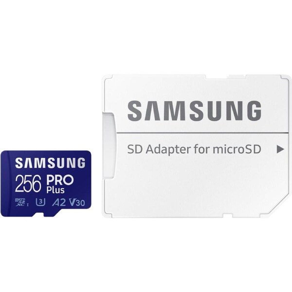 Samsung 256GB Micro SDXC Pro Plus Memory Card with Adaptor - 180MB/s ...