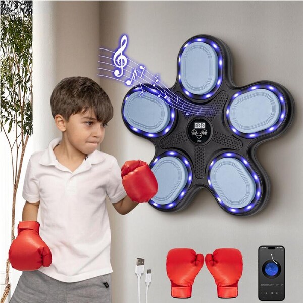 ProPulse Smart Punching Boxing Electronic Music Machine with Box Gloves ...