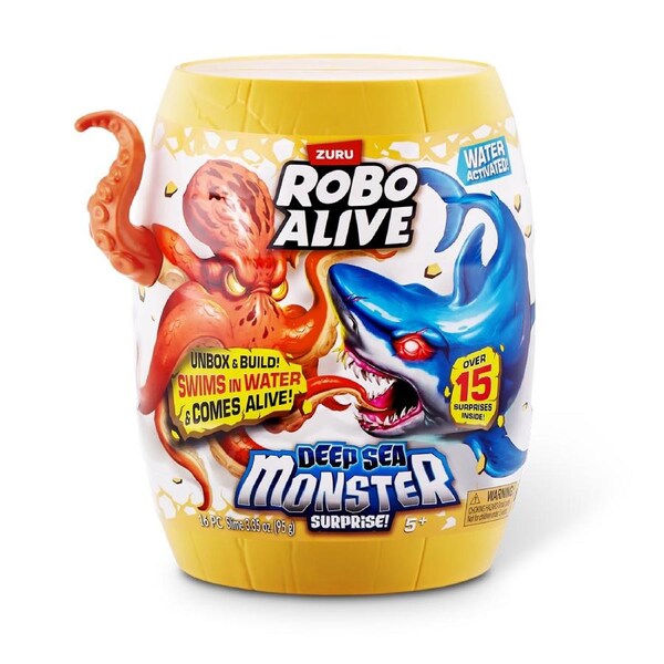 Zuru Robo Alive Deep Sea Monster Surprise Barrel Toy Set Kids 5y ...