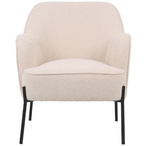 ONEX HuGo Boucle Upholstered Armchair Ivory | Woolworths