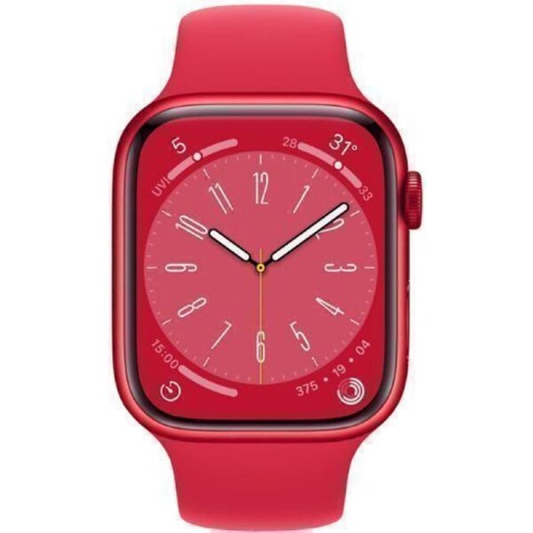 Apple Watch Series 8 - 32GB - Red-Aluminum-Sport Band-Red - GPS - 45mm ...