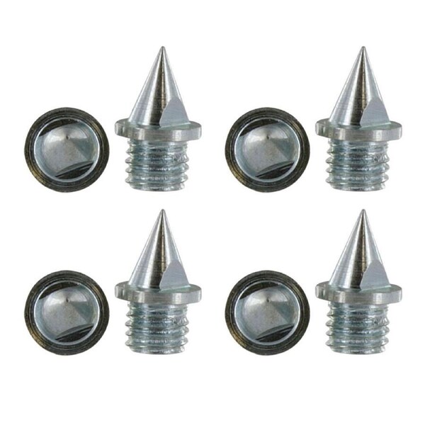 4x 14pc Sof Sole Track Cleat Steel 1/4" Pyramid Spikes Running Traction ...