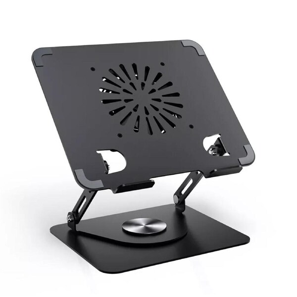 Rotating Bracket with Cooling Fan Foldable Laptop Stand Ergonomic Riser ...