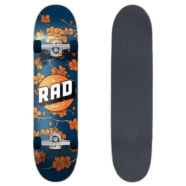 Rad Board Co Complete Skateboard Deck Dude Crew Cherry Blossom Navy ...