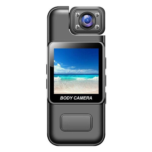 4K HD Body Camera with Night Vision – 180° Rotating Lens, Motion ...