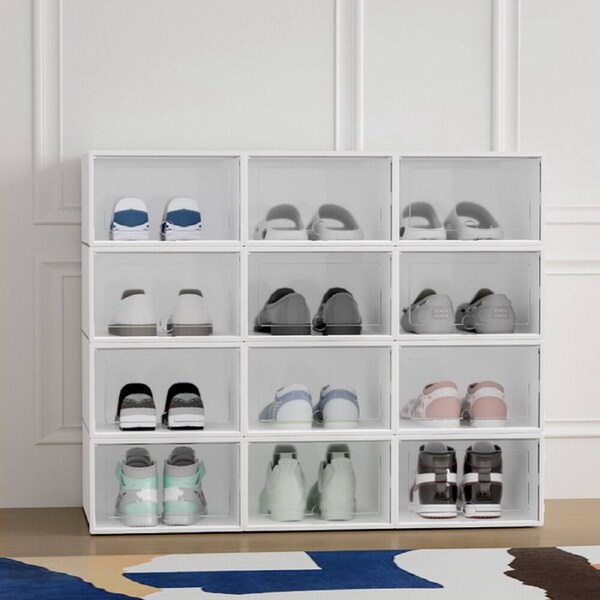 Shoe Box Rack DIY Set of 12 Stackable White Abel | Woolworths