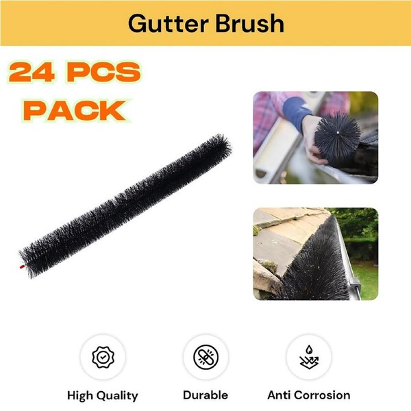 24pcs Home Garden Gutter Guard Brush For Leaf Twigs Filter | Woolworths