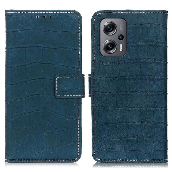 For Xiaomi Redmi Note 12 Turbo/Poco F5 5G Phone Wallet Case Crocodile Texture Stand Phone Cover ...