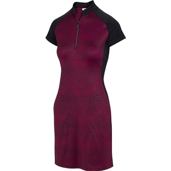 Greg Norman ML75 STR Gator Short Sleeve Zip Dress - Black S | Woolworths