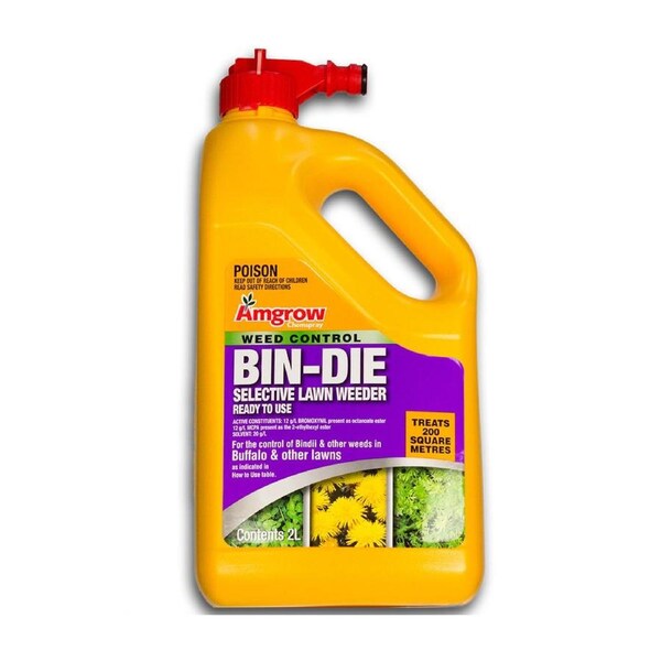 Bin-Die Clover Oxalis Bindi Killer Selective Lawn Weed 2L Buffalo Safe ...