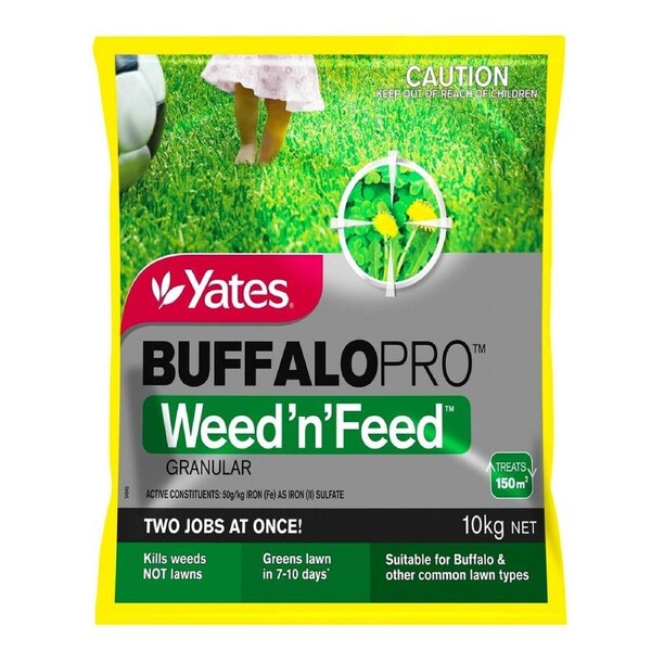 Yates PRO 10kg Buffalo Pro Weed 'n' Feed Granular Weed Killer and ...