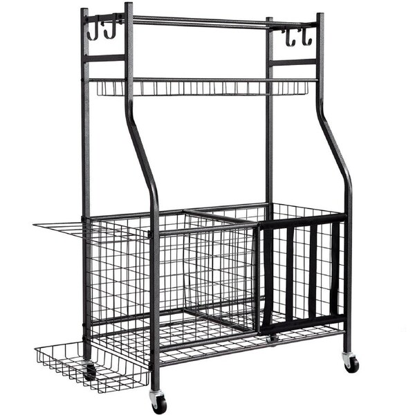 Multifunctional Sports Gear Organizer with Wheels and Extra Storage ...