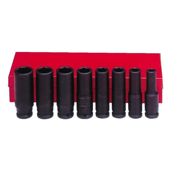 Ampro 3/8" Drive Imperial Deep Impact Socket Set 8 Piece A5602 | Woolworths