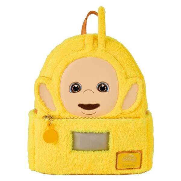 Loungefly Teletubbies Laa-Laa 10 inch Faux Fur Mini Backpack | Woolworths