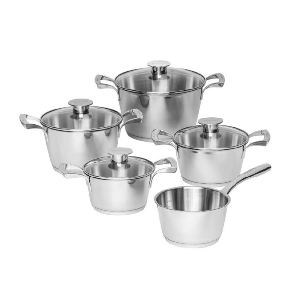 BUGATTI Stainless Steel 9 Piece Cookware Set | Woolworths
