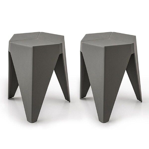 ArtissIn Set of 2 Bar Stools Plastic Stacking Foot Stools Side Table ...