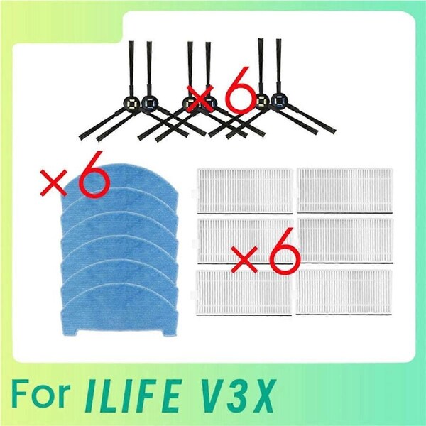 18 Pcs Side Brush Mop Filter for V3X Sweeping Robot Cleaner Parts ...