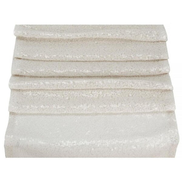White Sequin Fabric Table Runner | Woolworths