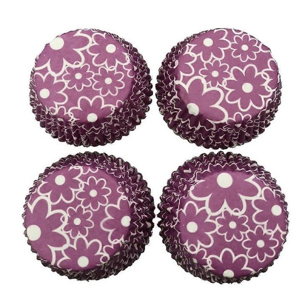 100Pcs Greaseproof Cupcake Household Round Printed Baking Paper Cups ...