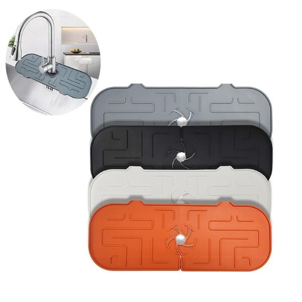 4Pcs Faucet Splash-proof Silicone Pad Sink Drain Pad-4 Color | Woolworths
