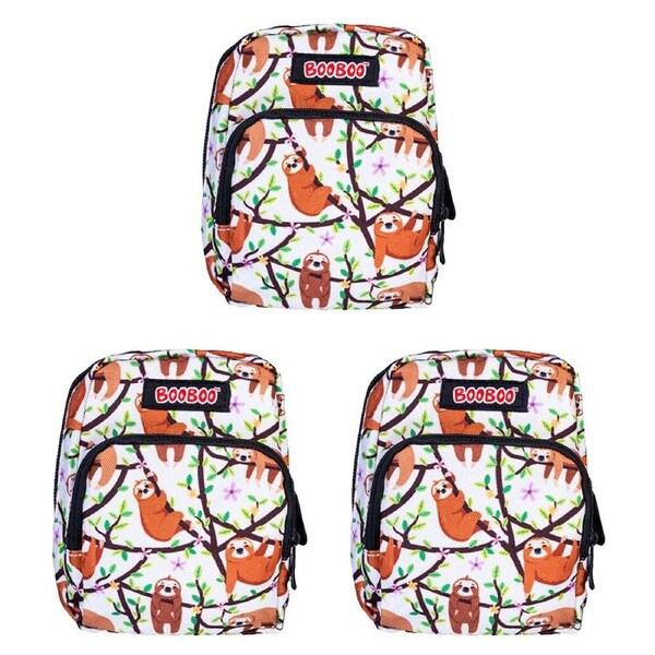 3PK MDI BooBoo Sloth Lounge Backpack Minis Sloth V4 Clip-On Mini Bag ...