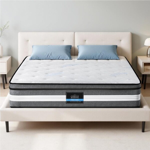 Giselle 30cm Mattress 3-Zone Pocket Spring Euro Top Gel Memory Foam ...