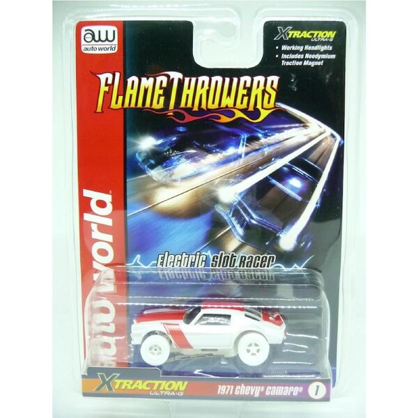 Auto World X-traction Flamethrowers 71 Chevy Camaro White/red | Woolworths