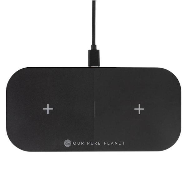Our Pure Planet 15W Dual Wireless Charge Pad - Black | Woolworths