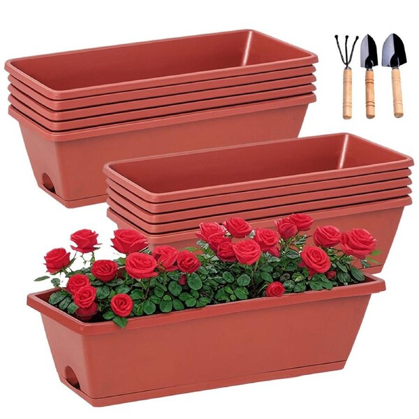 SpringUp 10PCS Plastic Vegetable Flower Planters Window Box Planter ...