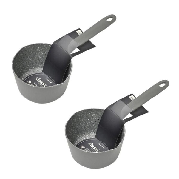 2PK Classica Mini Milk Pot Round Non-Stick Sauce Pan Kitchen Cookware ...