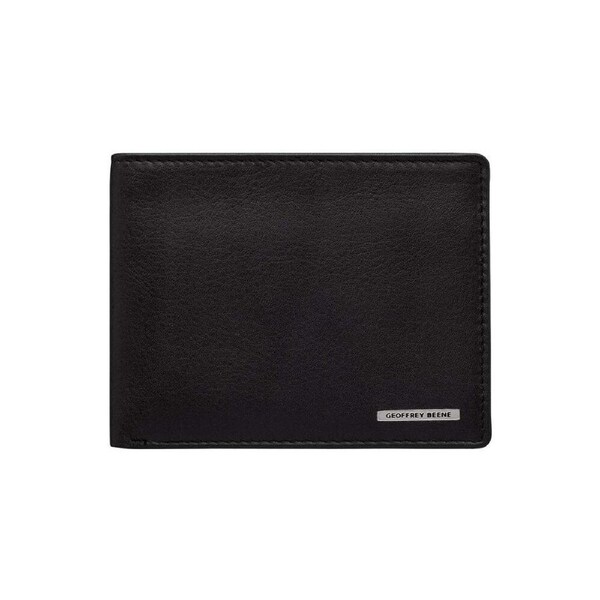 Geoffrey Beene Leather L-Fold Men's Slim Wallet w/ ID Window 23x9.5cm ...
