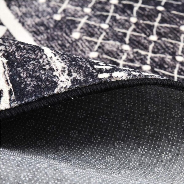 Luxury Area Rug for Living Room and Bedroom 80x120cm Black White ...