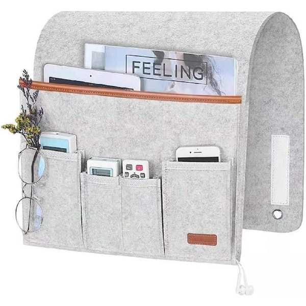 Felt Bedside Caddy with 5 Pockets Hanging Organizer Storage | Woolworths