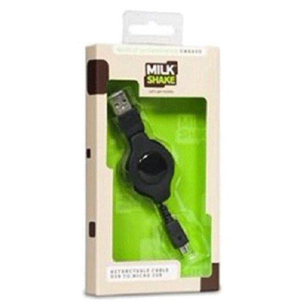 MilkShake Retractable Cable USB to Micro USB and 30 pin Black | Woolworths