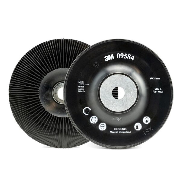 3M High Performance Ribbed Back-Up Pad for 125mm Fibre Discs - 2 Pack ...