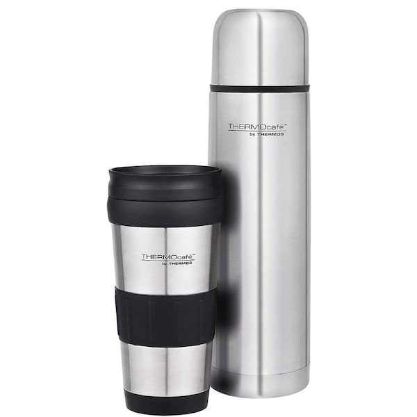 Thermos Stainless Steel Combo Pack 1L Vacuum Flask & 420ml Insulated ...