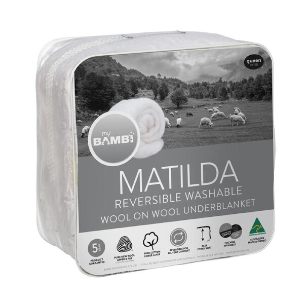 Matilda Wool On Wool Underblanket - Double | Woolworths