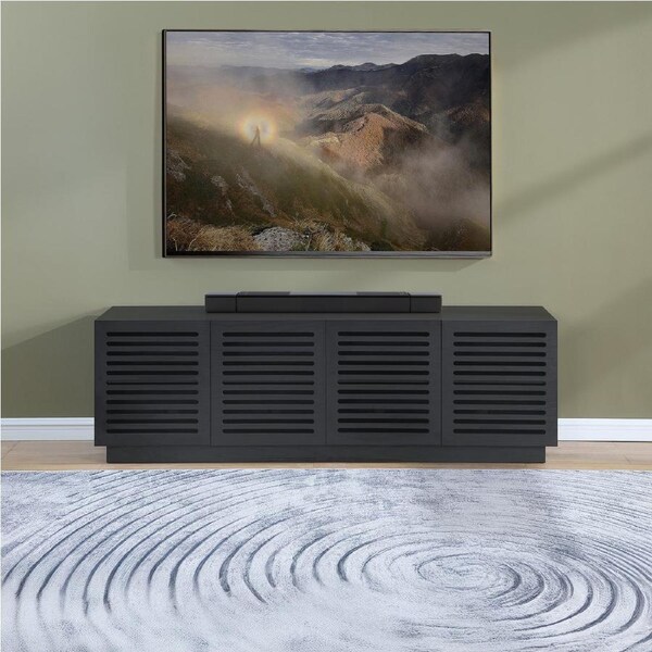 Tauris BURBANK2000BO TV Unit – 2000mm Extra Deep Black Oak Cabinet with ...