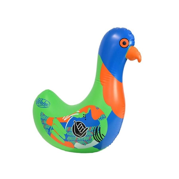 Wahu Pool Pets Rainbow Lorikeet Racer Inflatable Float Ride-On Toy Kids ...