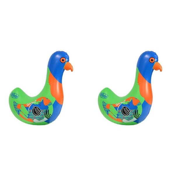 2PK Wahu Pool Pets Rainbow Lorikeet Racer Inflatable Float Ride-On Toy ...