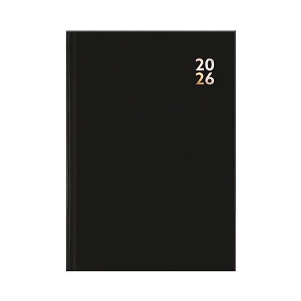 2026 Diary Deluxe A5 Day to Page Hard Cover Black, Design Group ...